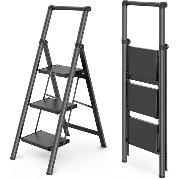 Step Ladder Ladders for Home -Slip Pedals Step Stool Foldable ...