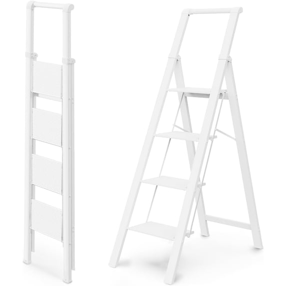 Step Ladder Ladders for Home -Slip Pedals Step Stool Foldable ...