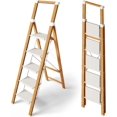 5 Step Ladder, Portable Folding Ladder with Wide Pedal, Lightweight ...
