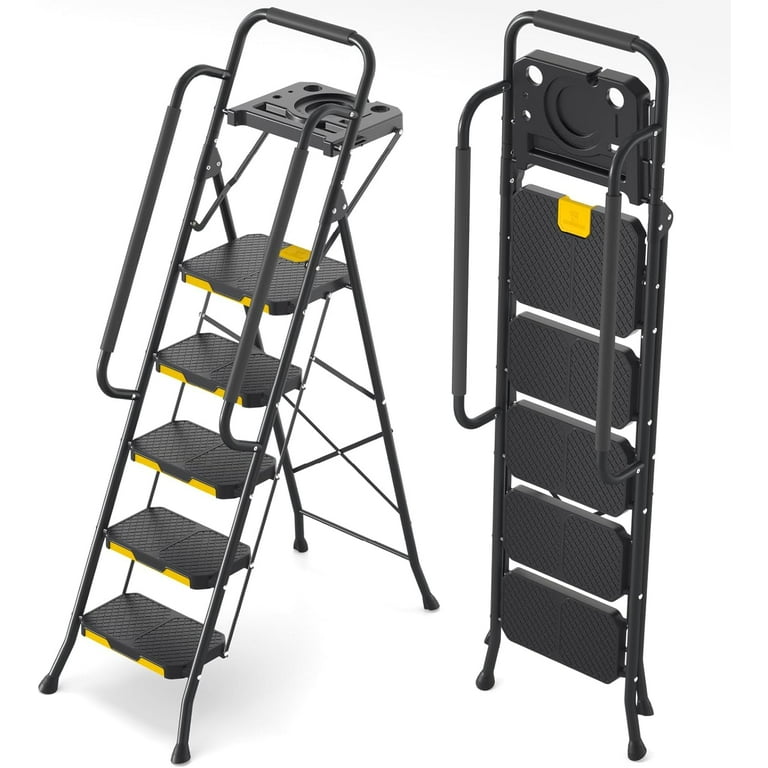 Step ladder with handrails store