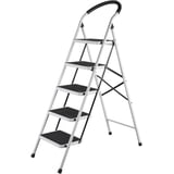 Upgo 5 Step Ladder, Folding Step Stool, Heavy Duty Sturdy Steel, 330lbs ...