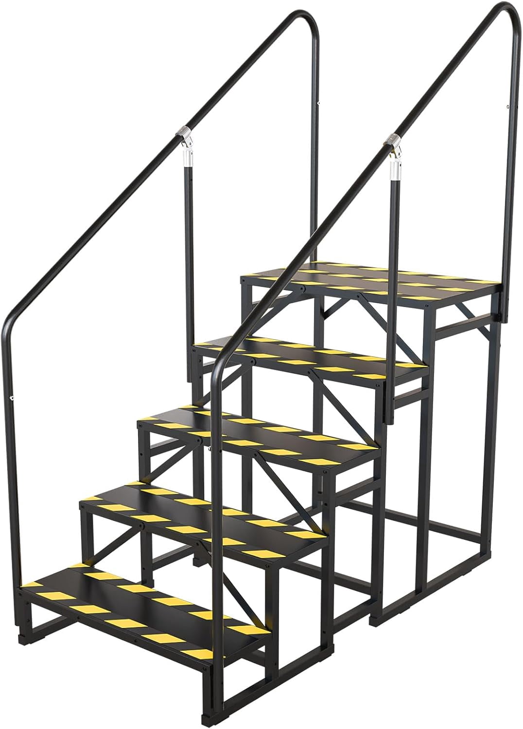 5 Step RV Stairs, Hot Tub Steps, Outdoor Spa Step Ladder with Handrail ...