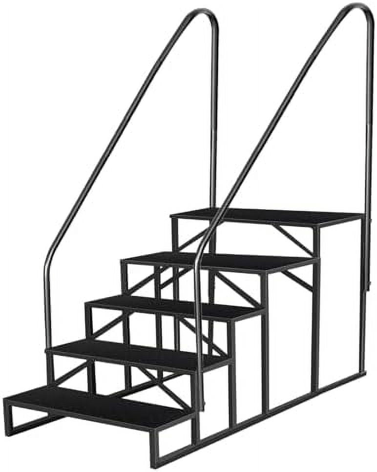 5 Step Stool Ladder, Hot Tub Steps with Anti-Slip Pedals and 2 ...