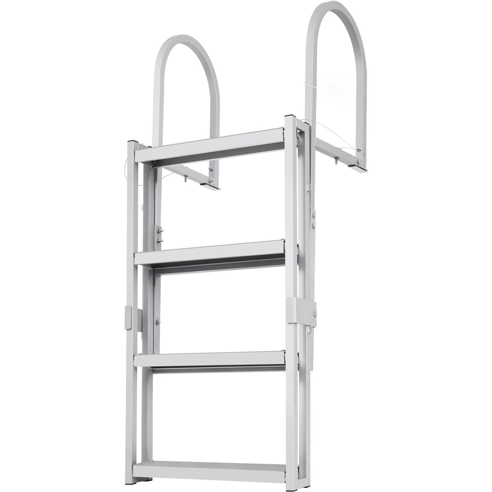 5-Step retractable dock ladder with a capacity of 350 pounds, aluminum ...
