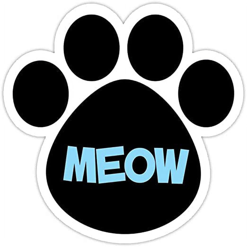 (5 Stickers Combo Deal) Meow Bumper Sticker Vinyl Decal 5"X 5 ...