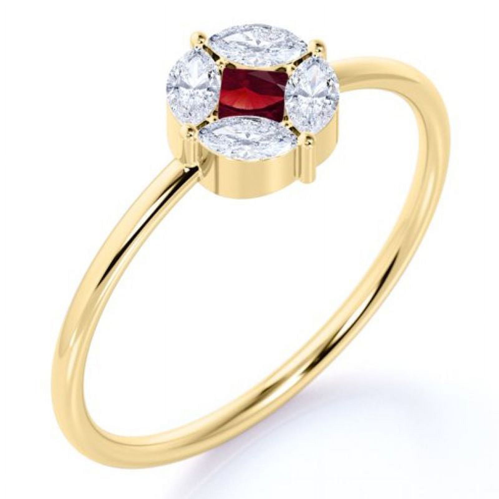 Solid 14k Yellow Gold 7x5mm Oval Created Ruby Ring Band Size 5 ...