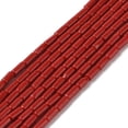 5 Strand Dyed Coral Beads Strands Column FireBrick 8x3mm Hole: 0.8mm ...