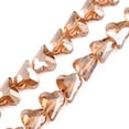 5 Strand Electroplate Transparent Glass Beads Strands Faceted Heart ...