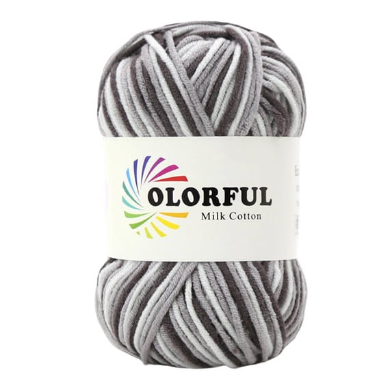 5 Strand Milk Cotton Yarn, Variegated Space Dyed, 1 Skein For Knitting ...