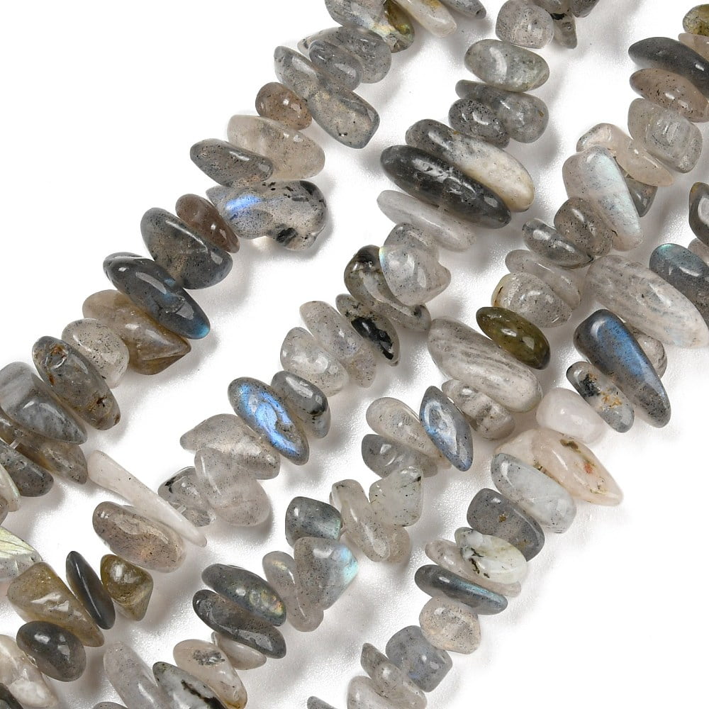 5 Strand Natural Labradorite Beads Strands Chip 5~8mm Hole: 1mm 80~81cm ...