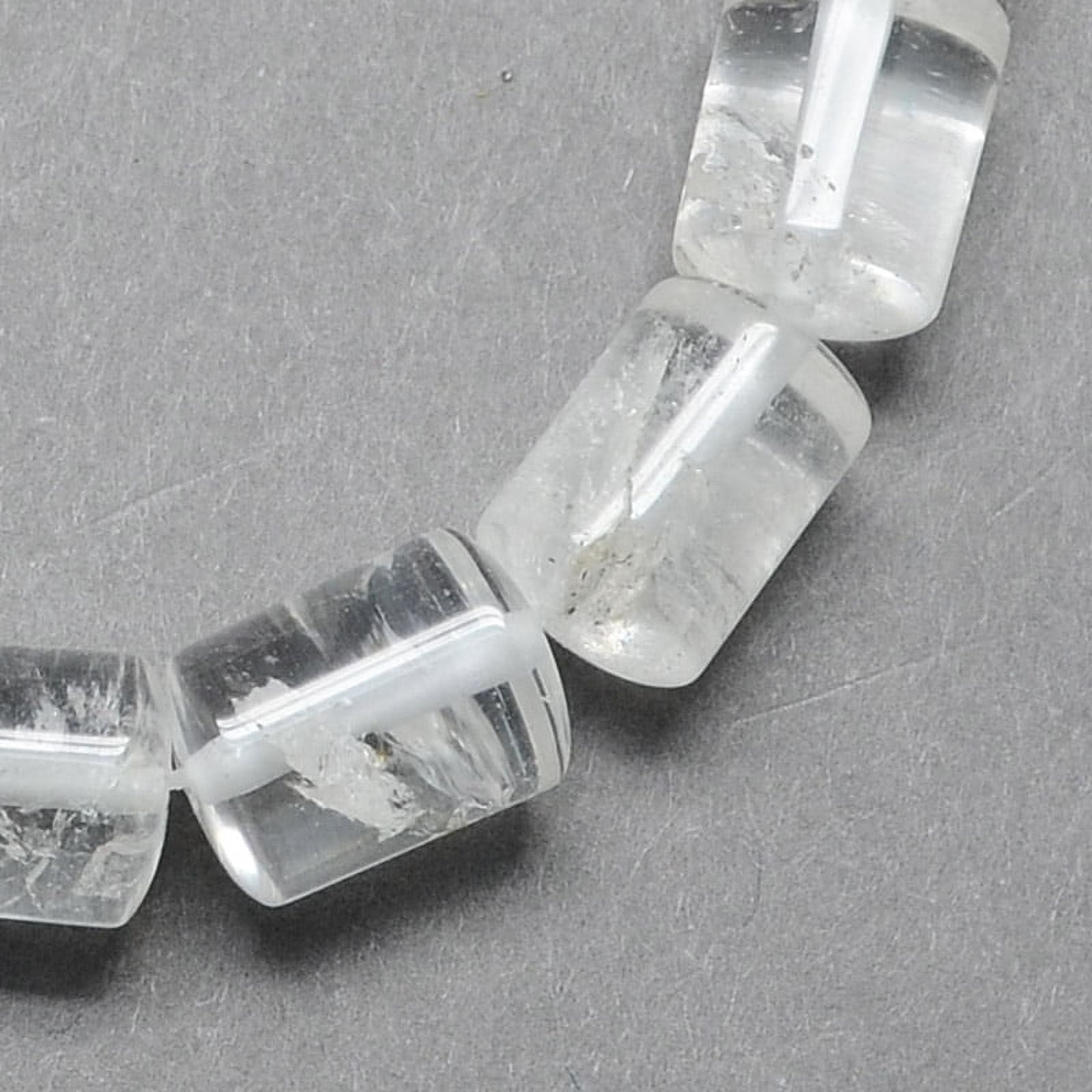 5 Strand Natural Quartz Column Beads Strands Rock Beads Clear 14x10mm ...
