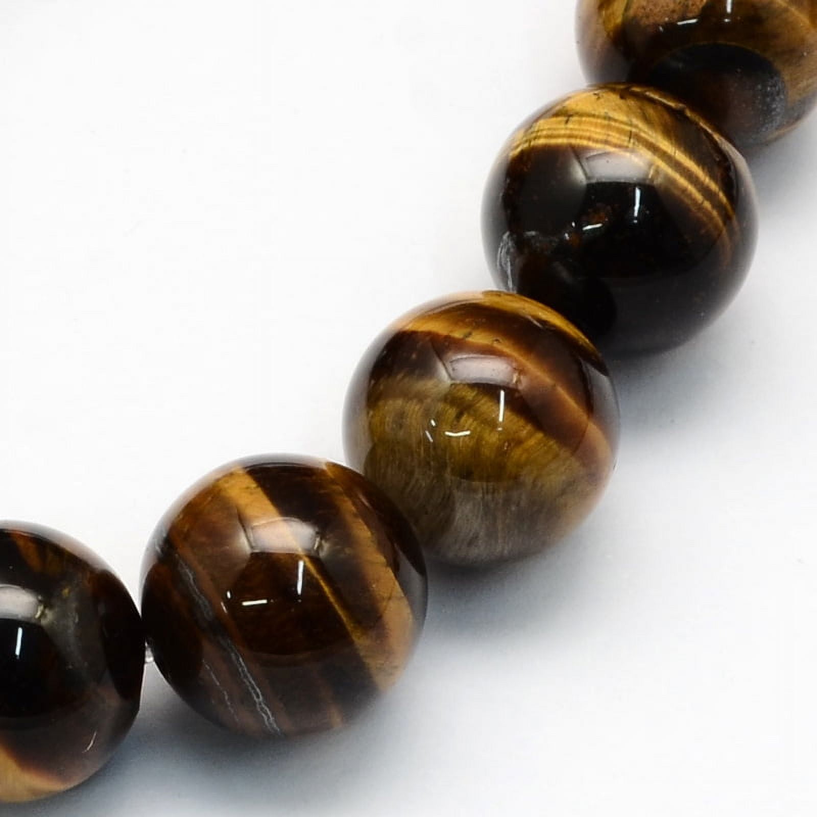5 Strand Natural Tiger Eye Round Beads Strands 8.5mm Hole: 1.2mm about ...