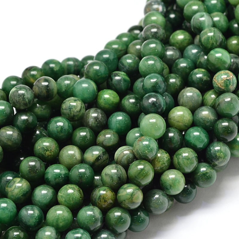 5 Strand Natural West African Jade Round Beads Strands 8mm Hole: 1mm ...