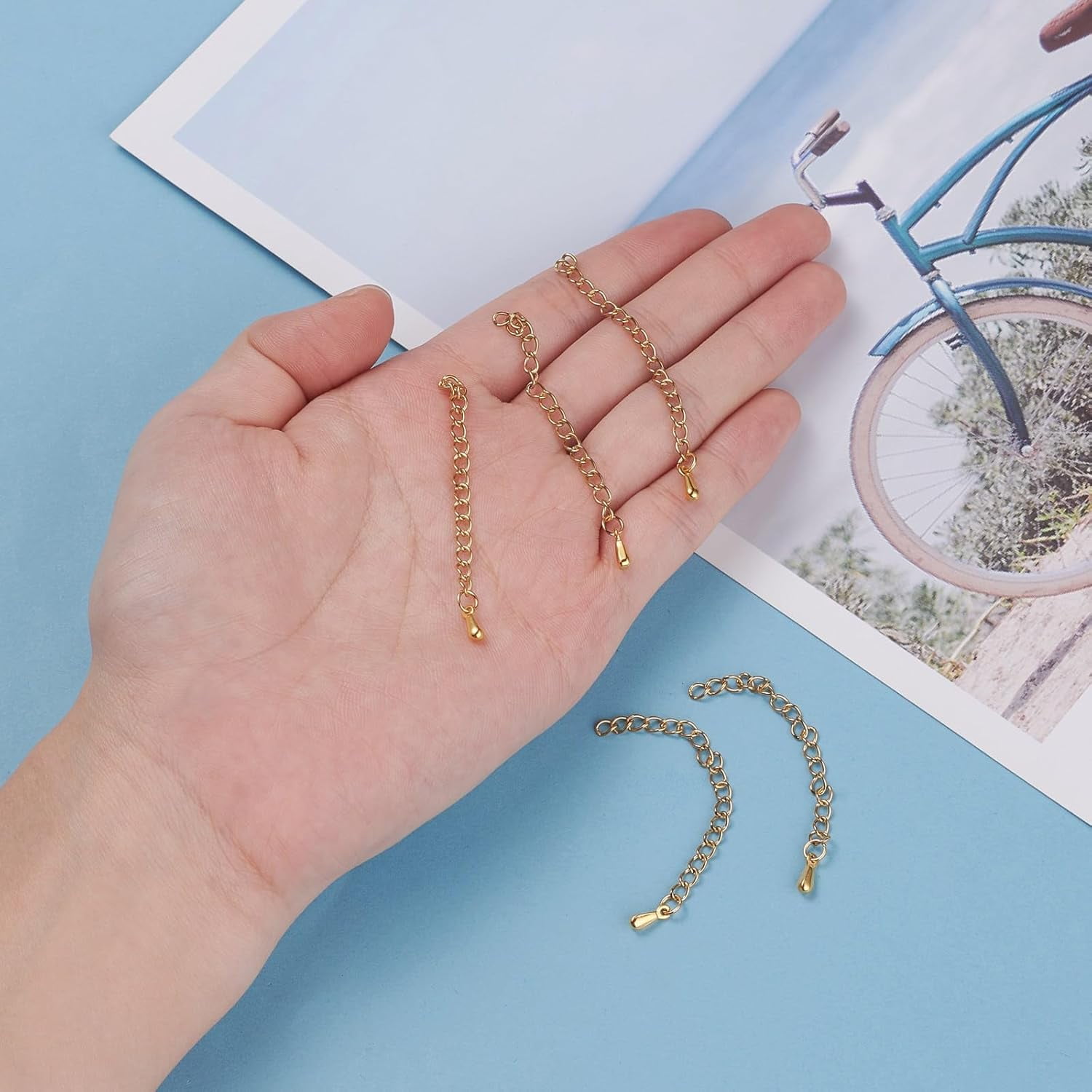 5 Strand PVD Vacuum Plating 304 Stainless Steel Chain Extender Soldered ...