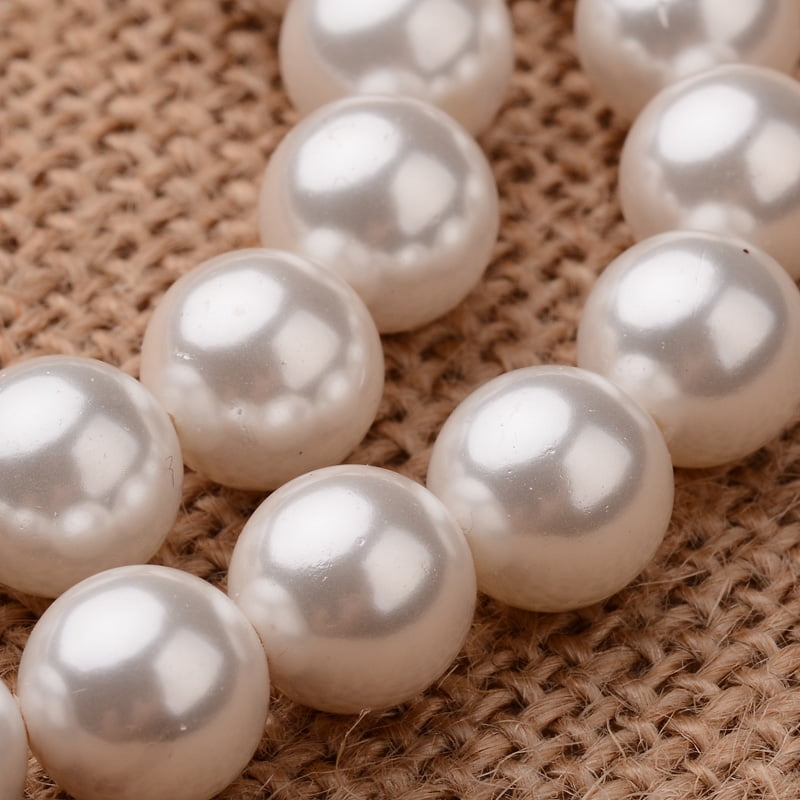 5 Strand Polished Round Grade A Shell Pearl Bead Strands Seashell Color ...