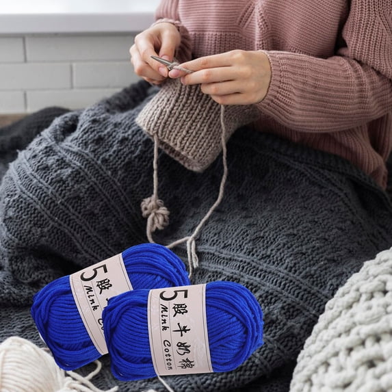 5 Strands Milk Cotton Crochet Yarn for DIY Projects - Soft Acrylic ...