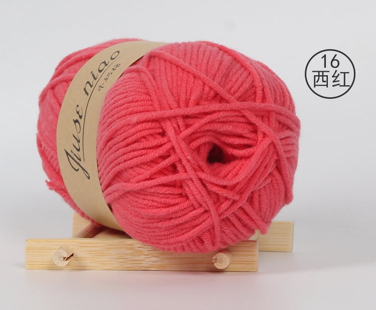 5 Strands Milk Cotton Yarn, Soft DIY Craft Yarn for Crochet Knitting ...