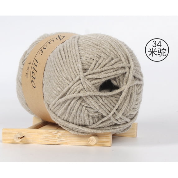 5 Strands Milk Cotton Yarn, Soft DIY Craft Yarn for Crochet Knitting ...