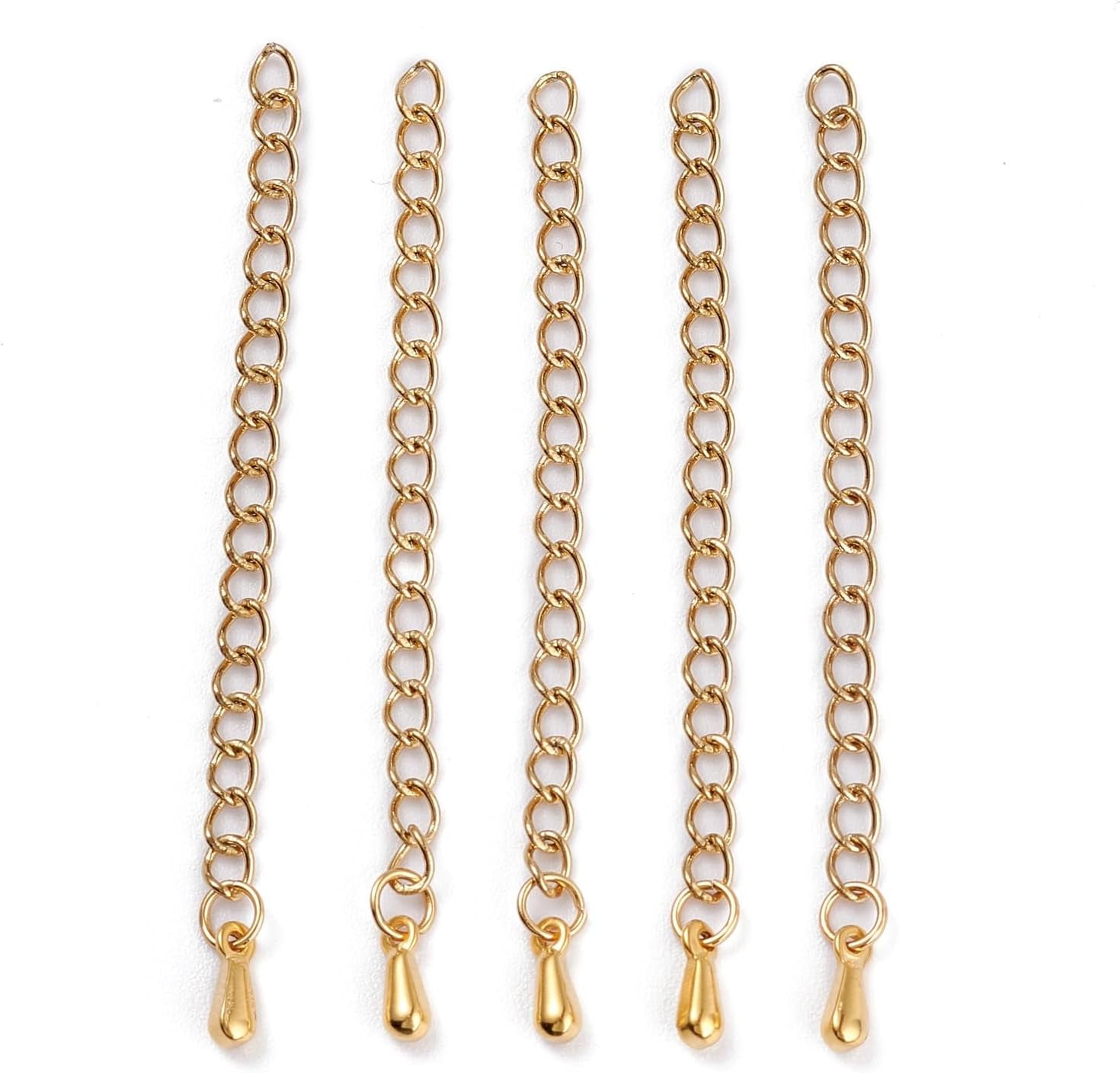 5 Strands Stainless Steel Chain Extender Soldered Chains End Chains ...