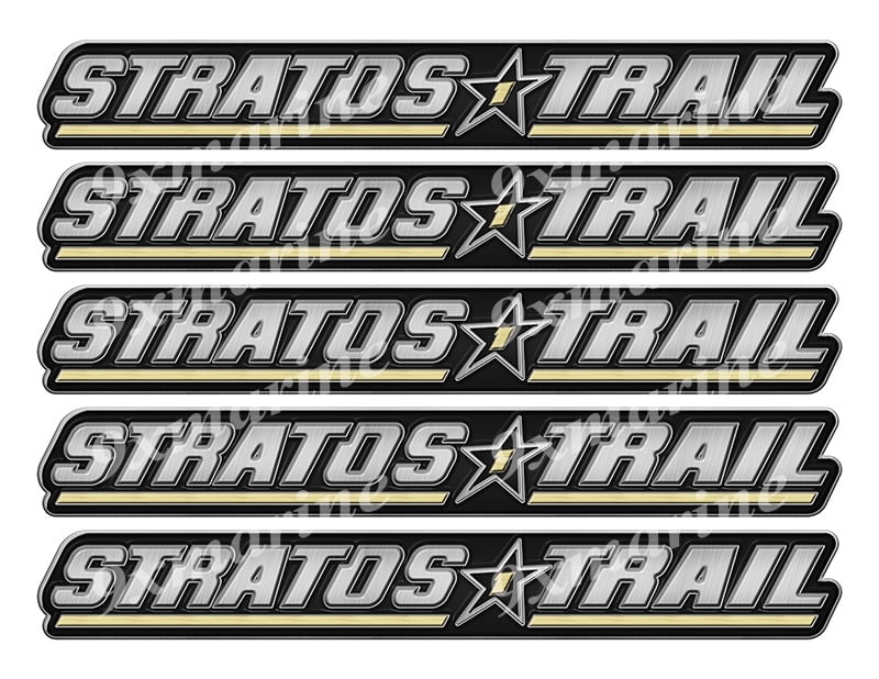 5 Stratos Boat Stickers "3D Vinyl Replica" of original - Walmart.com