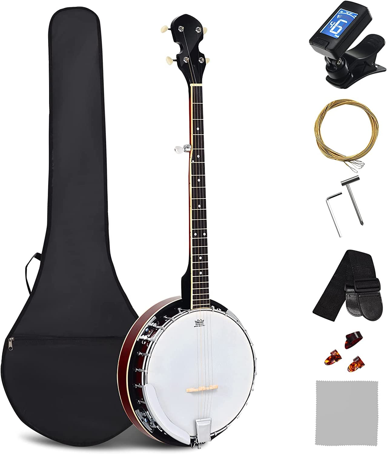 5-String Banjo 24 Bracket with Geared 5th Tuner and Mid-range Closed ...
