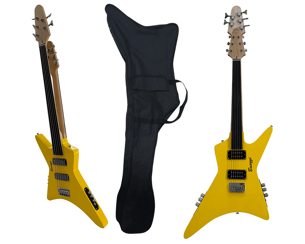 5 String Fretless Bass/ 6 String Fretless Double Neck Busuyi Guitar ...