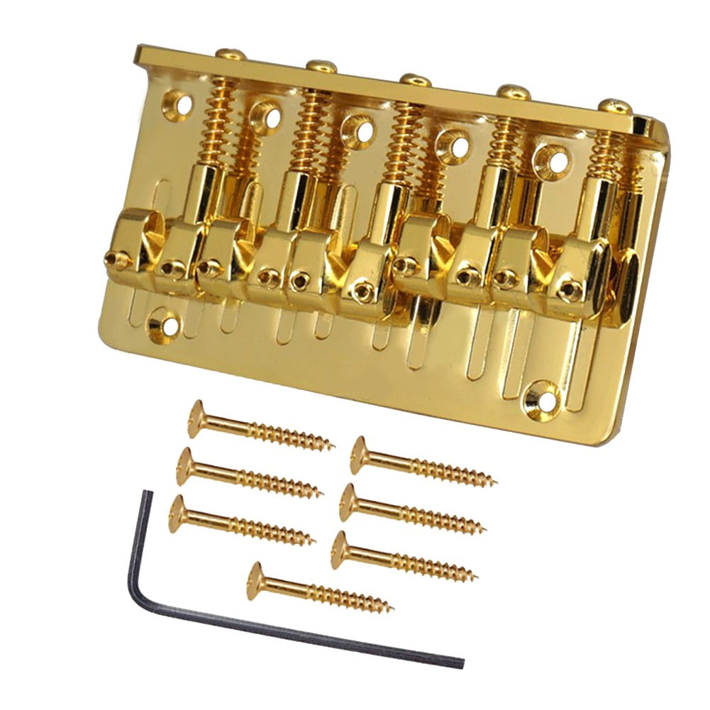 5-String Hardtail Bass Bridge with Adjustable Saddles Zinc Alloy for ...