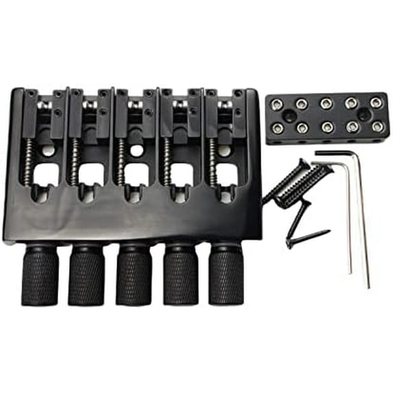 5 String Headless Bass Bridge with String Lock, Fixed Hardtail Saddle ...