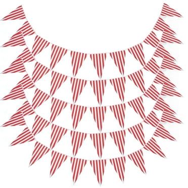 60 Flags Imitated Burlap Pennant Banner Multicolor Fabric Triangle Flag ...