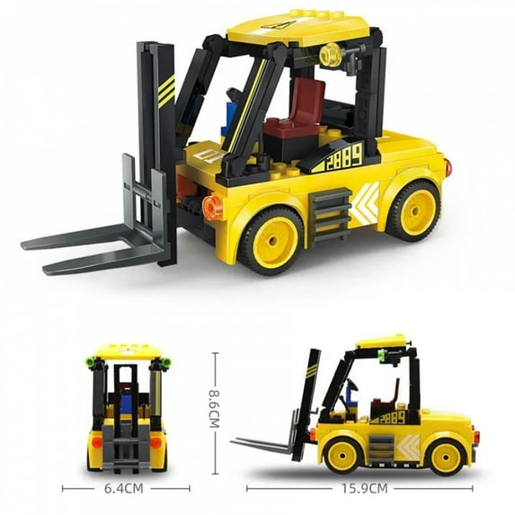 5 Style City Police Car Truck Engineering Vehicle Building Block Car ...