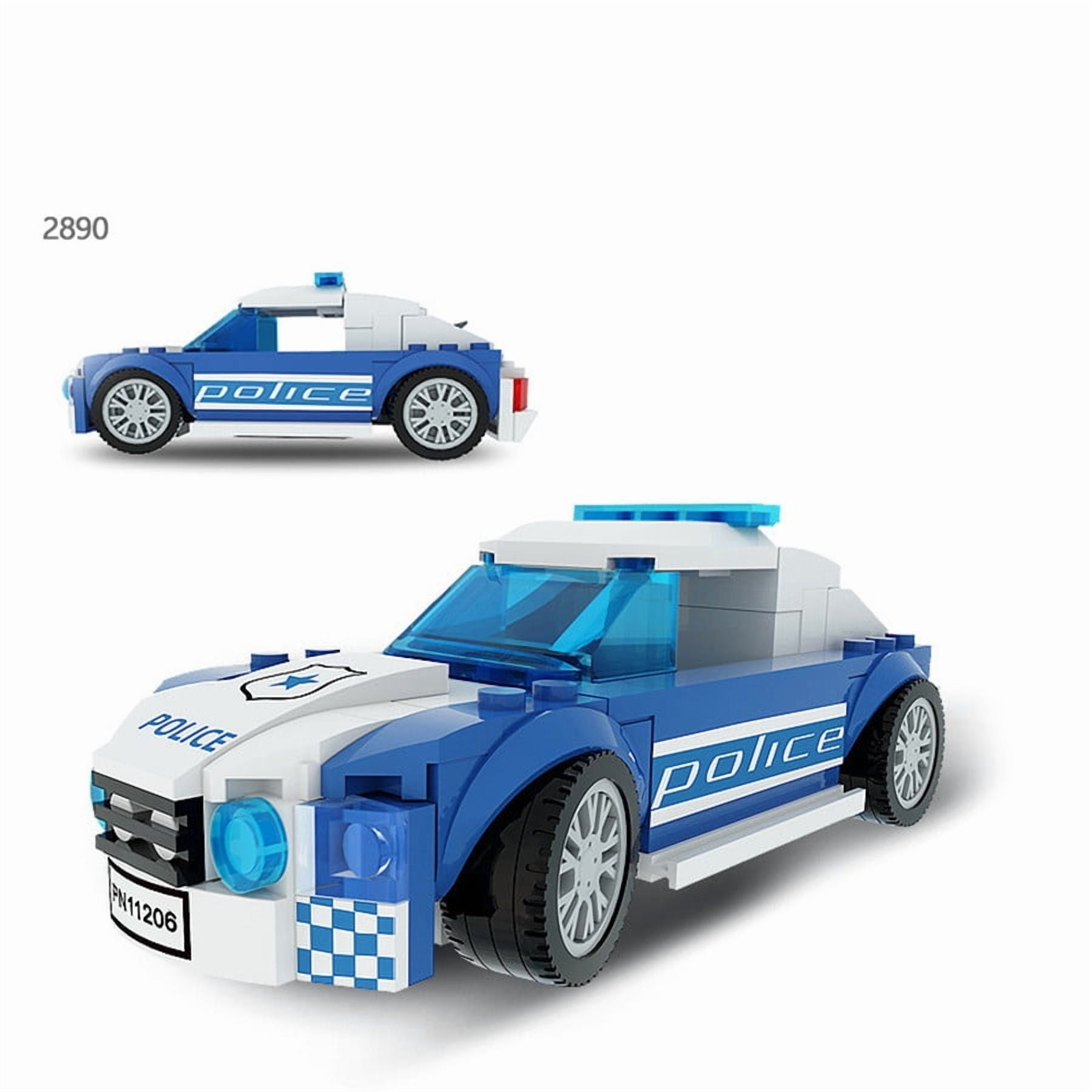5 Style City Police Car Truck Engineering Vehicle Building Block Car ...