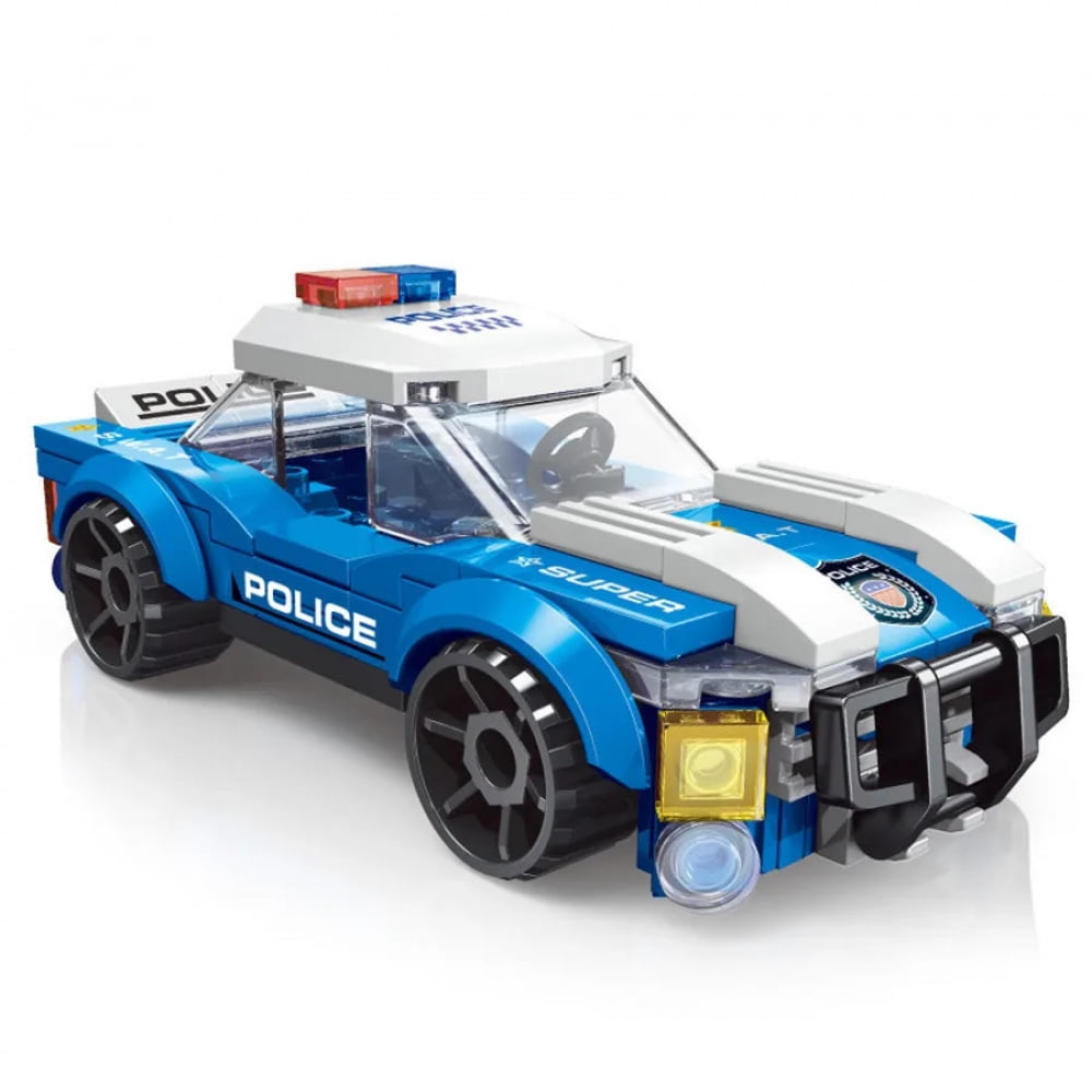 5 Style City Police Car Truck Engineering Vehicle Building Block Car ...