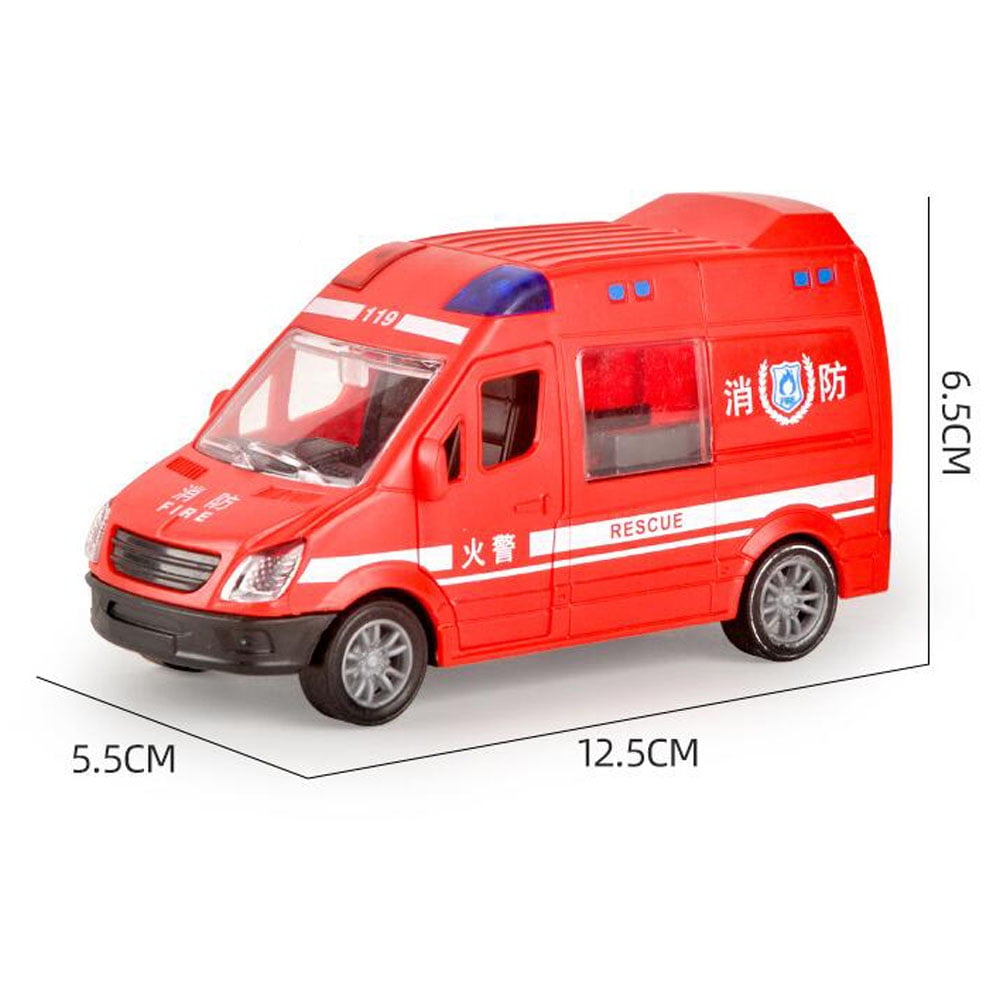 5 Style Simulated Fire Fighting Scene Car Mini Pull Back Toy Vehicle ...