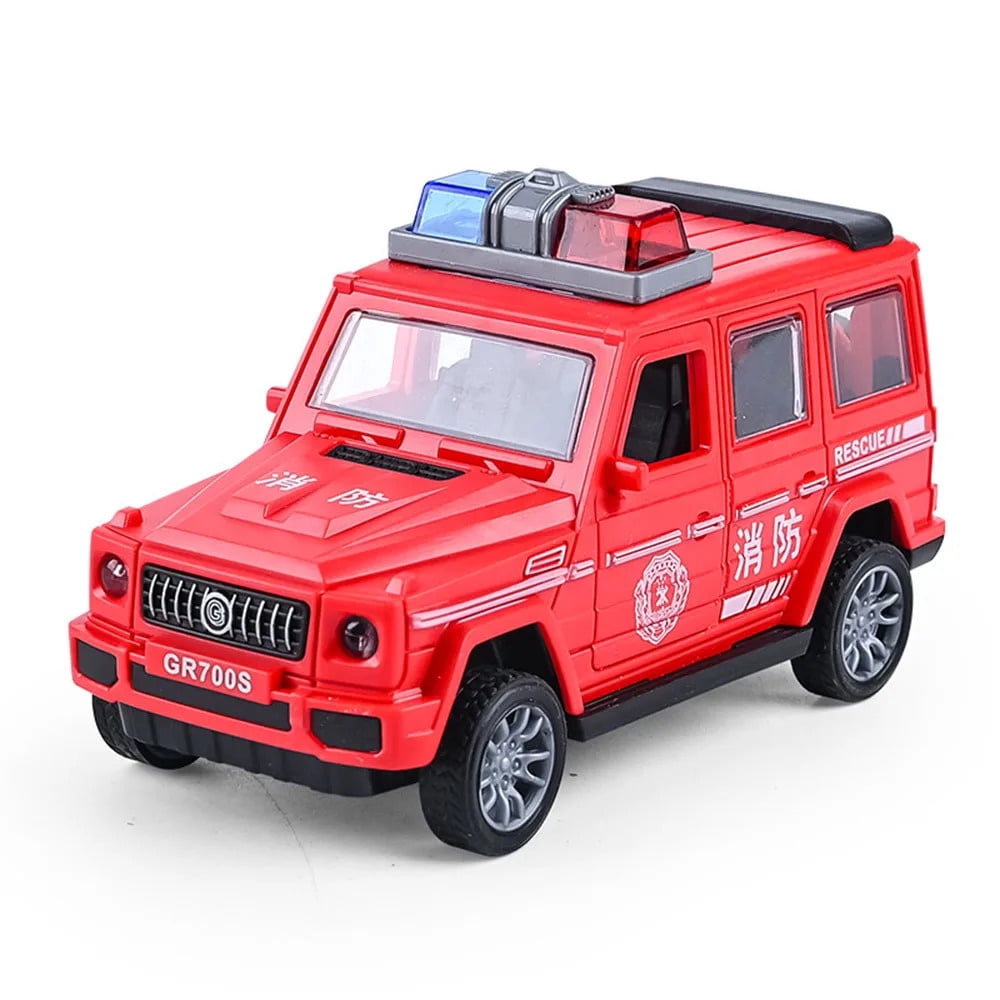 5 Style Simulated Fire Fighting Scene Car Mini Pull Back Toy Vehicle ...