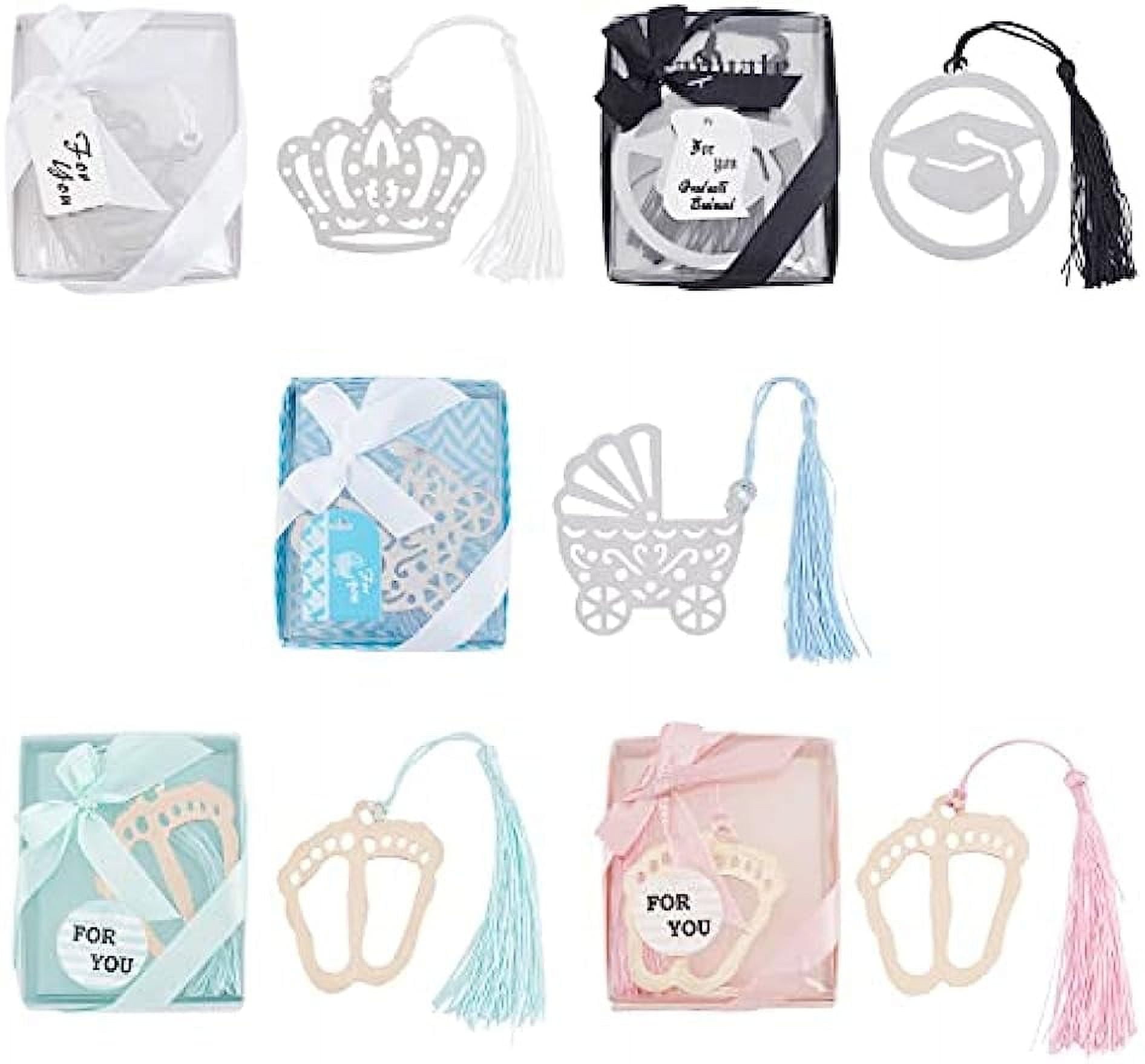 5 Styles Crown Carriage Trencher Baby Footprints Bookmarks Baby Shower ...