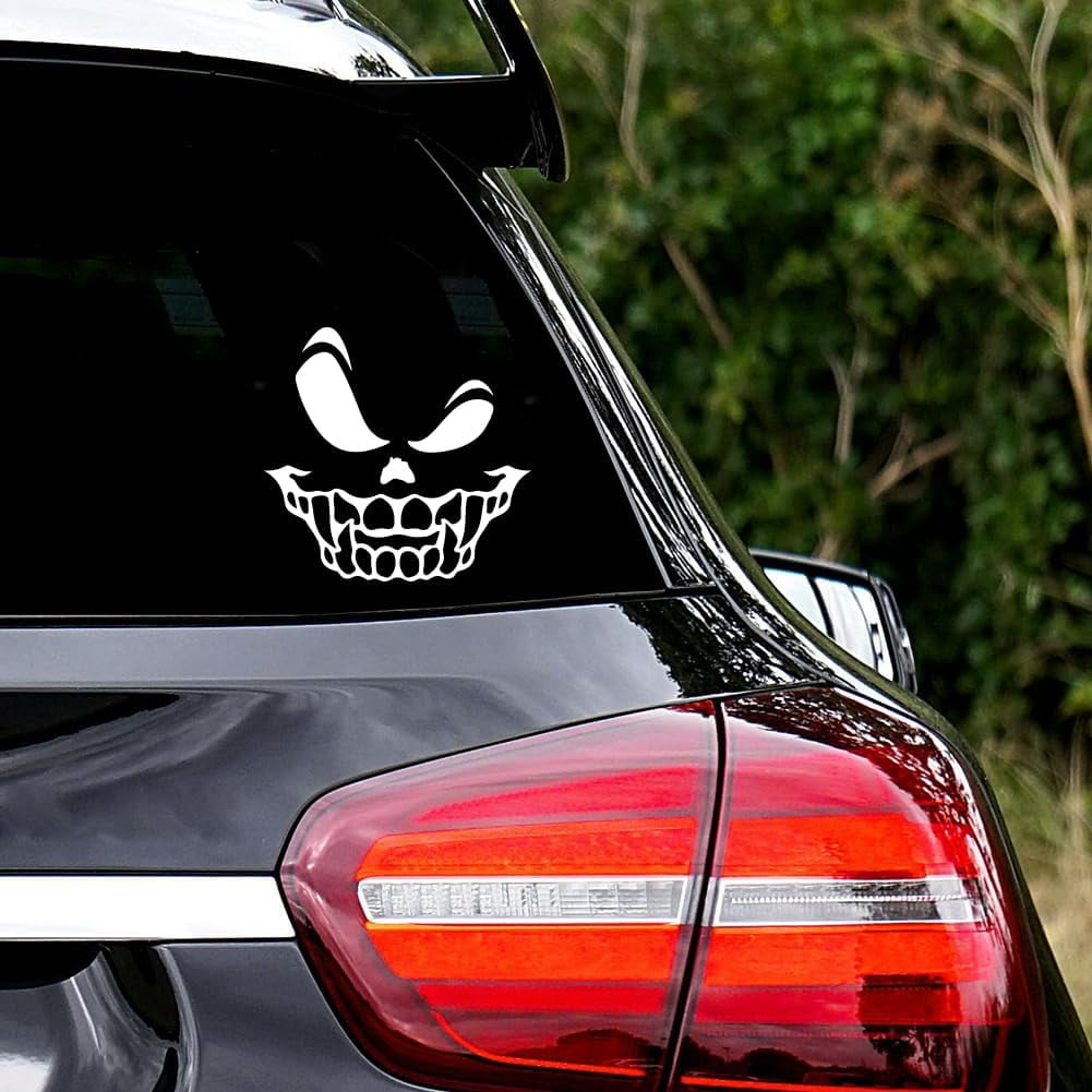 5 Styles Demon Car Vinyl Decal Stickers Funny Devil Expression Vinyl ...