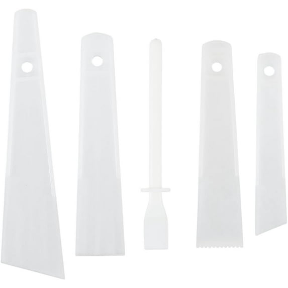 5 Styles Glue Applicator Leather Scraping Spreader White Plastic Glues ...