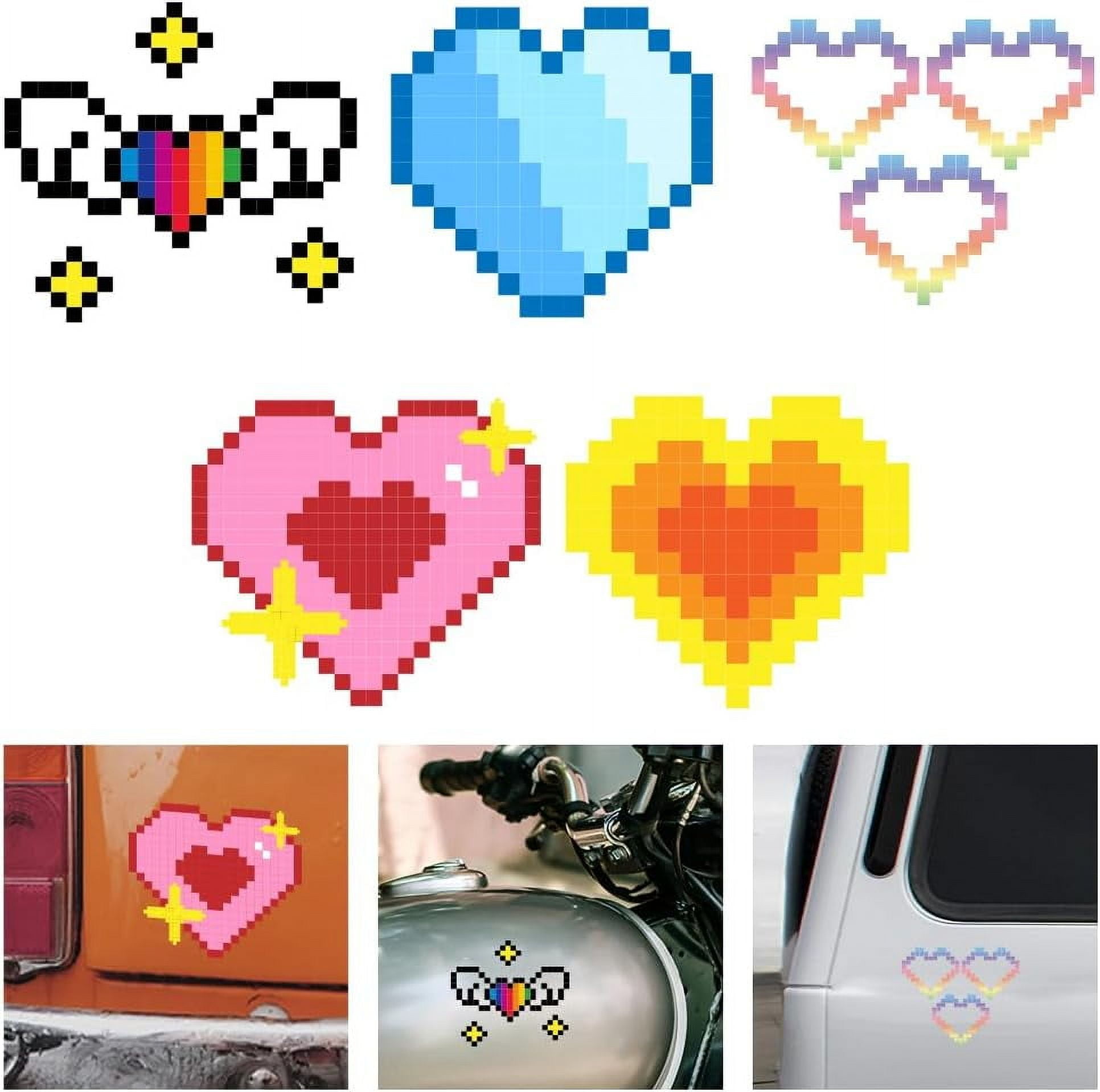 5 Styles Love Heart Vinyl Decal Stickers Love Heart Graphics Sticker ...
