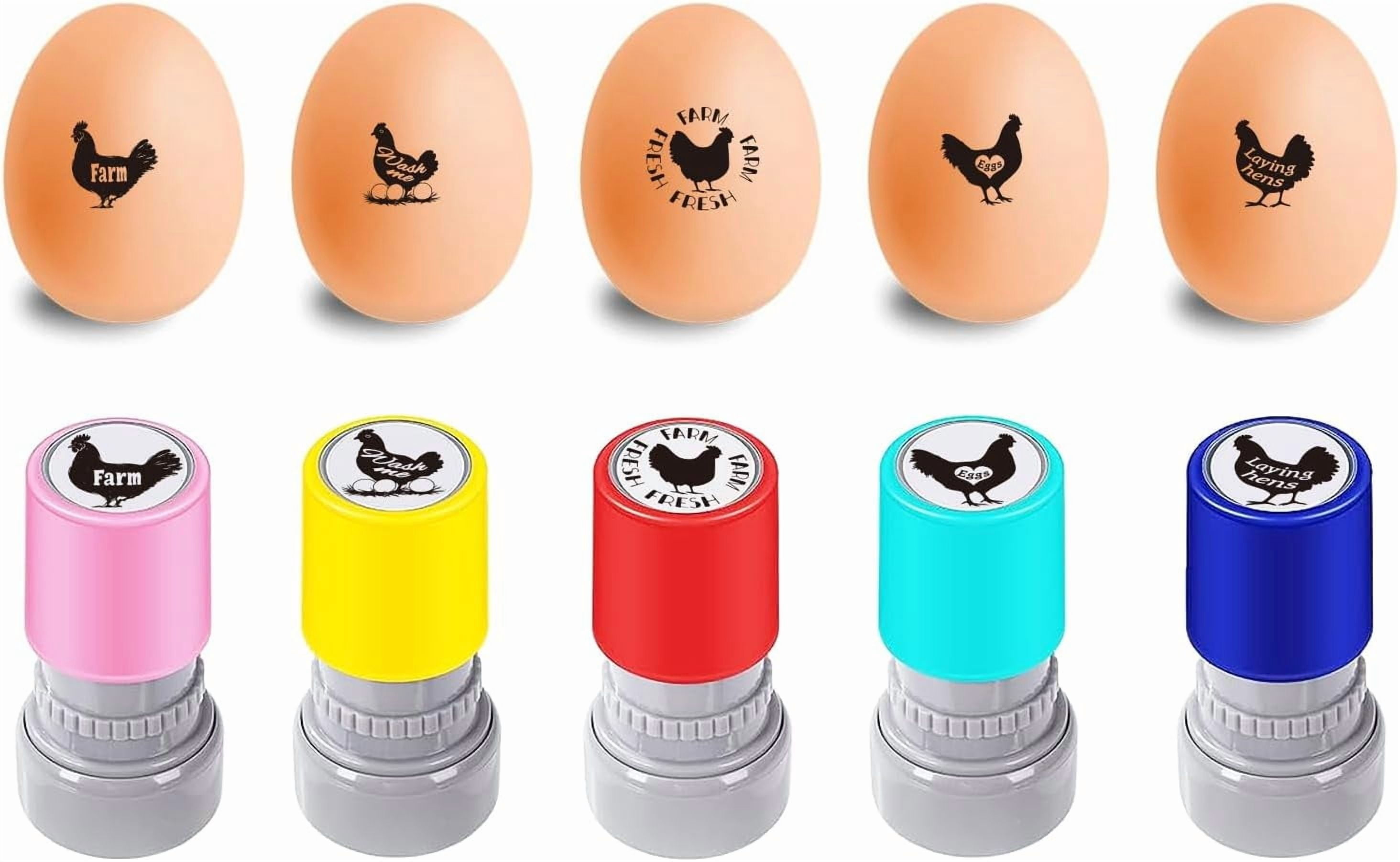 5 Styles Plastic Rubber Stamps Text and Chicken Silhouette Motifs DIY ...