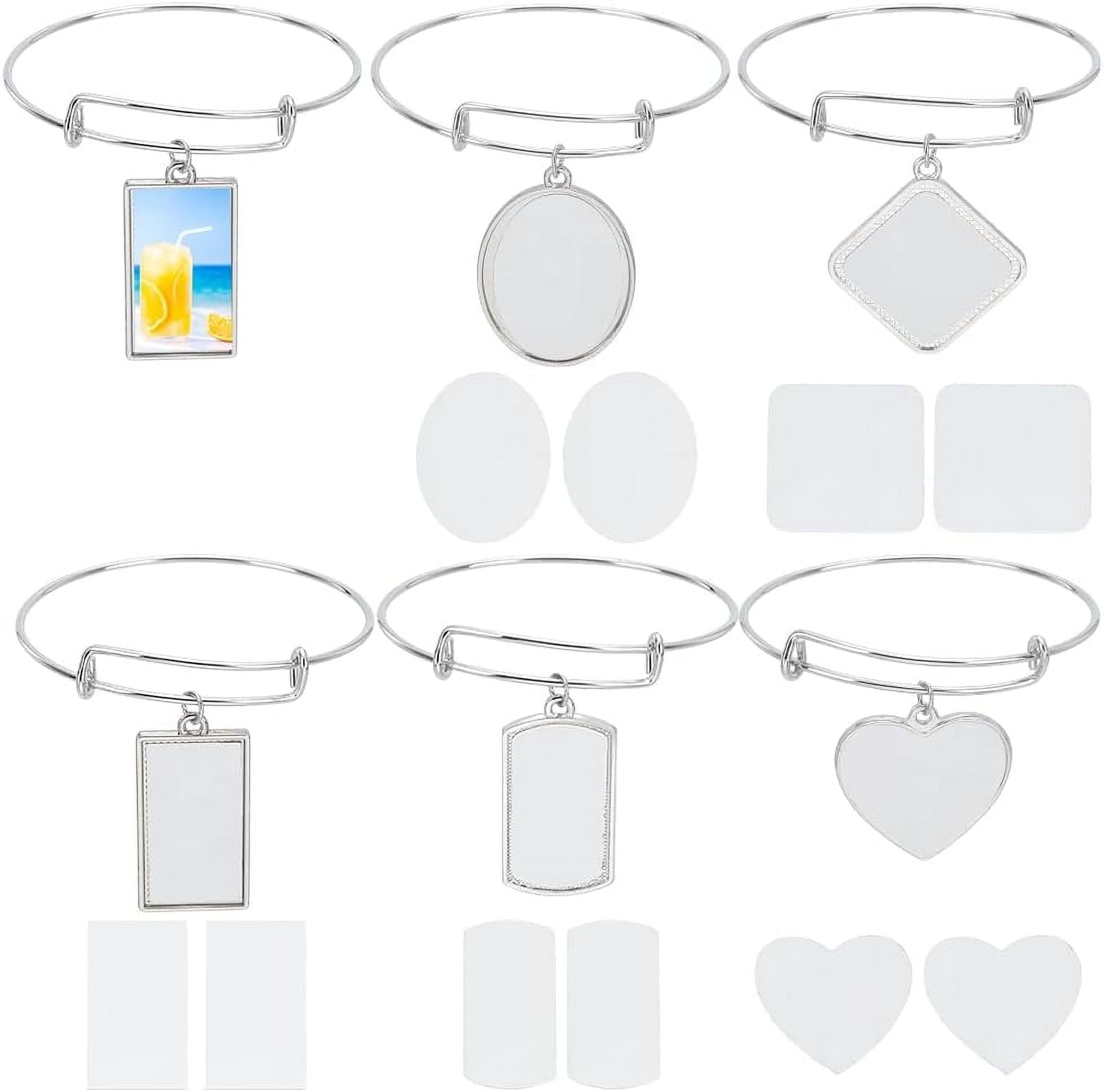 5 Styles Sublimation Bracelets Expandable Heat Transfer Bangles ...