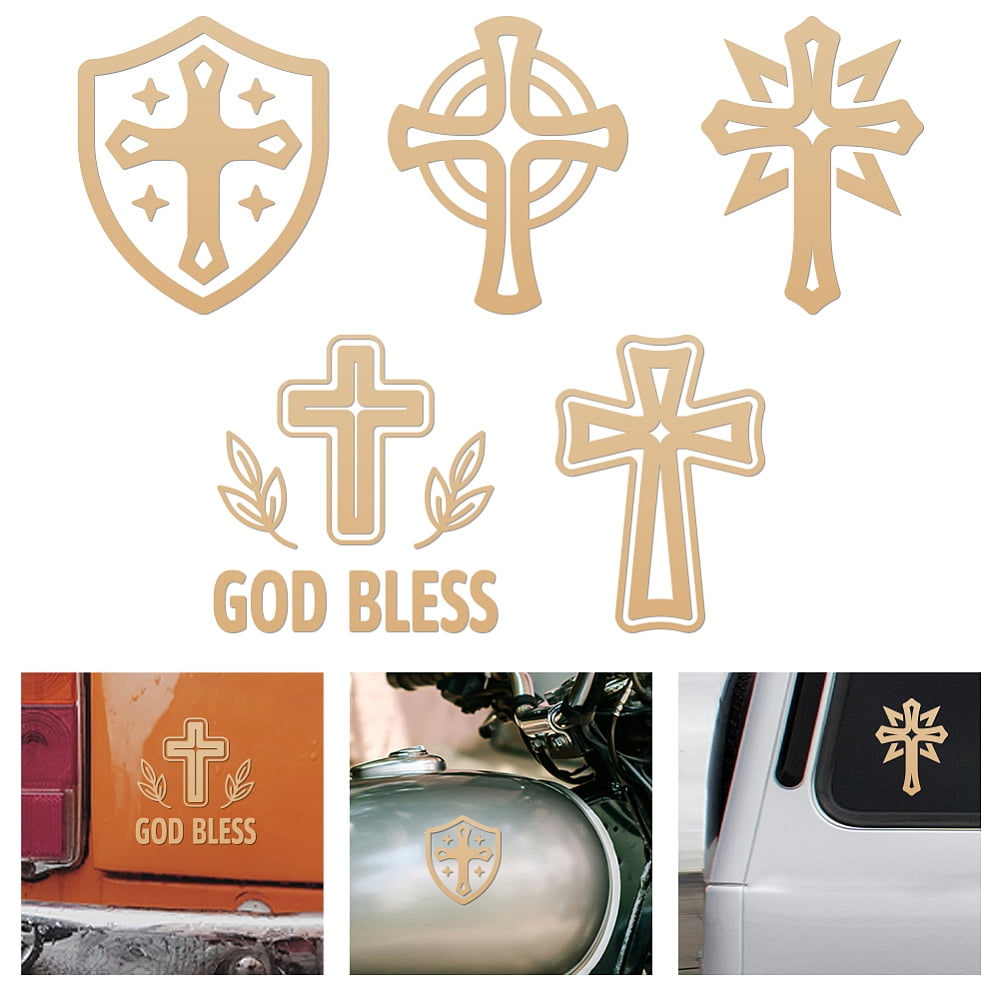 5 Styles Vinyl Decal Stickers Funny God Blessed Vinyl Decal Self ...