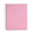 5 Subject Notebook - College Ruled - Durable Poly Cover/5 Poly Pockets ...
