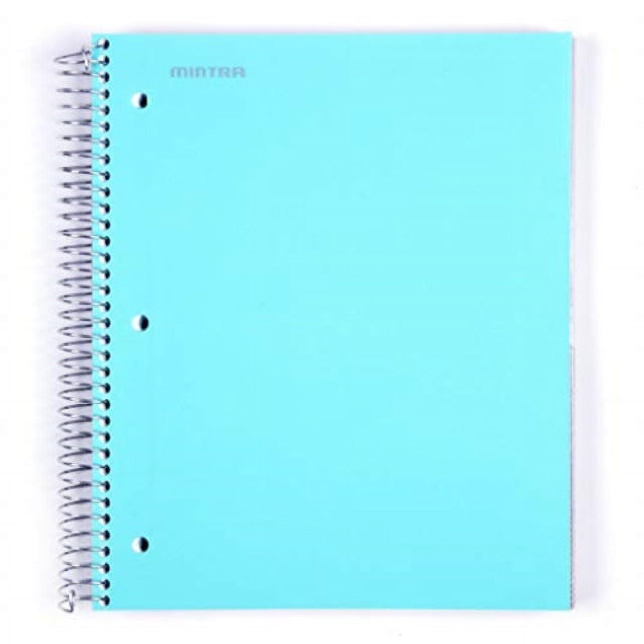 Mintra Durable 5-Subject Spiral Notebook - College Ruled, 200 Sheets ...