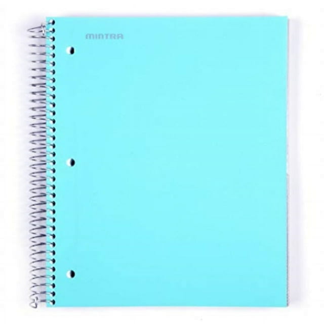 5 Subject Notebook - College Ruled - Durable Poly Cover/5 Poly Pockets ...