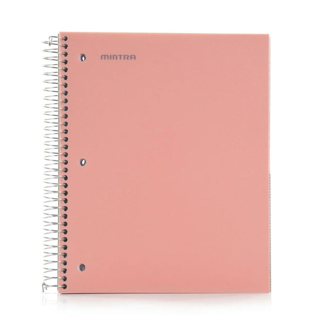 Mintra Office 5 Subject Spiral Notebook - College Ruled, Durable Poly ...