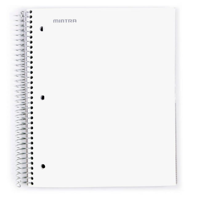5 Subject Notebook - College Ruled - Durable Poly Cover/5 Poly Pockets ...