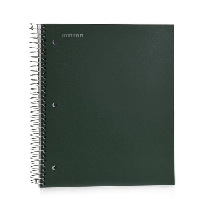 5 Subject Notebook - College Ruled - Durable Poly Cover/5 Poly Pockets ...