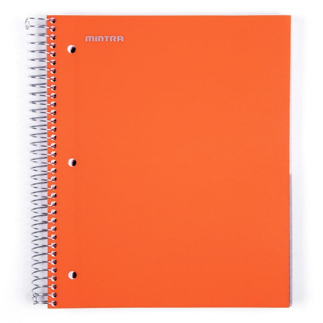 5 Subject Notebook - Wide Ruled - Durable Poly Cover/5 Poly Pockets/200 ...