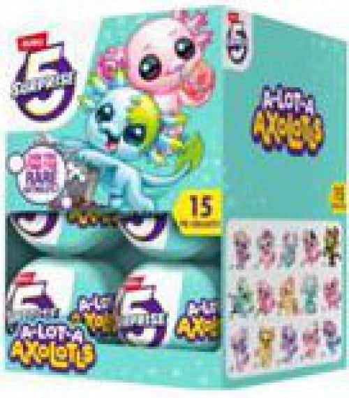 5 Surprise Mini Brands! A-Lot-A Axolotls Series 1 Mystery Box (13 Packs ...