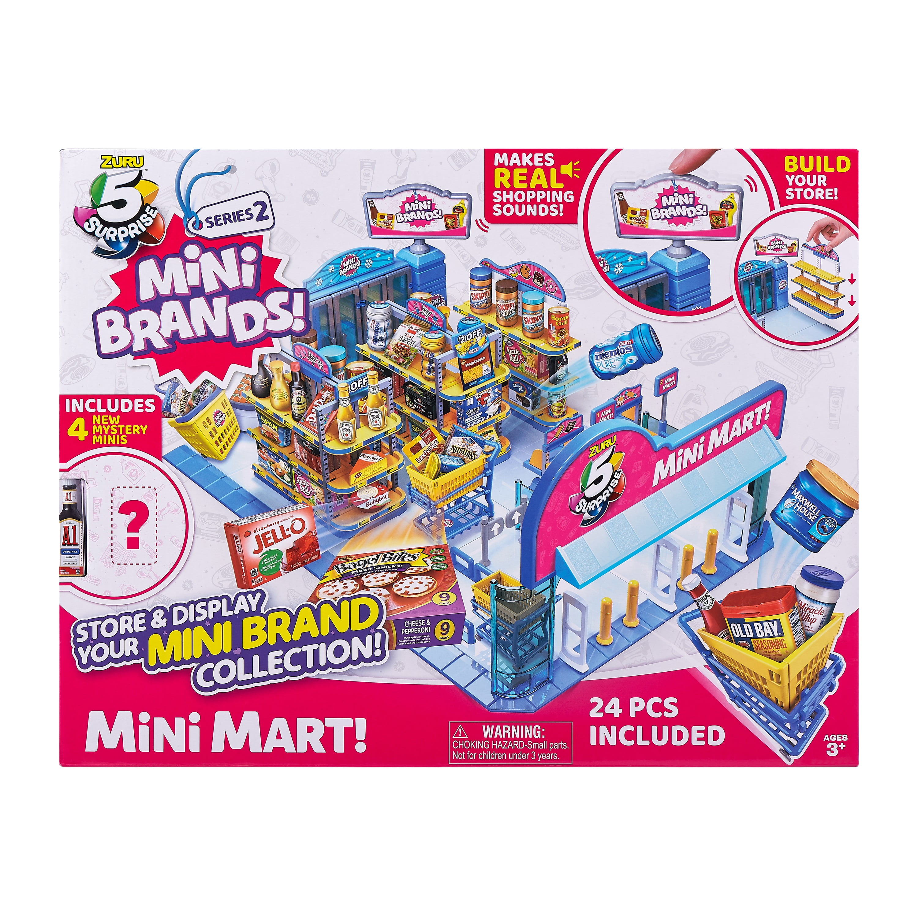 5 Surprise Mini Brands Series 2 Electronic Mini Mart with 4 Mystery ...